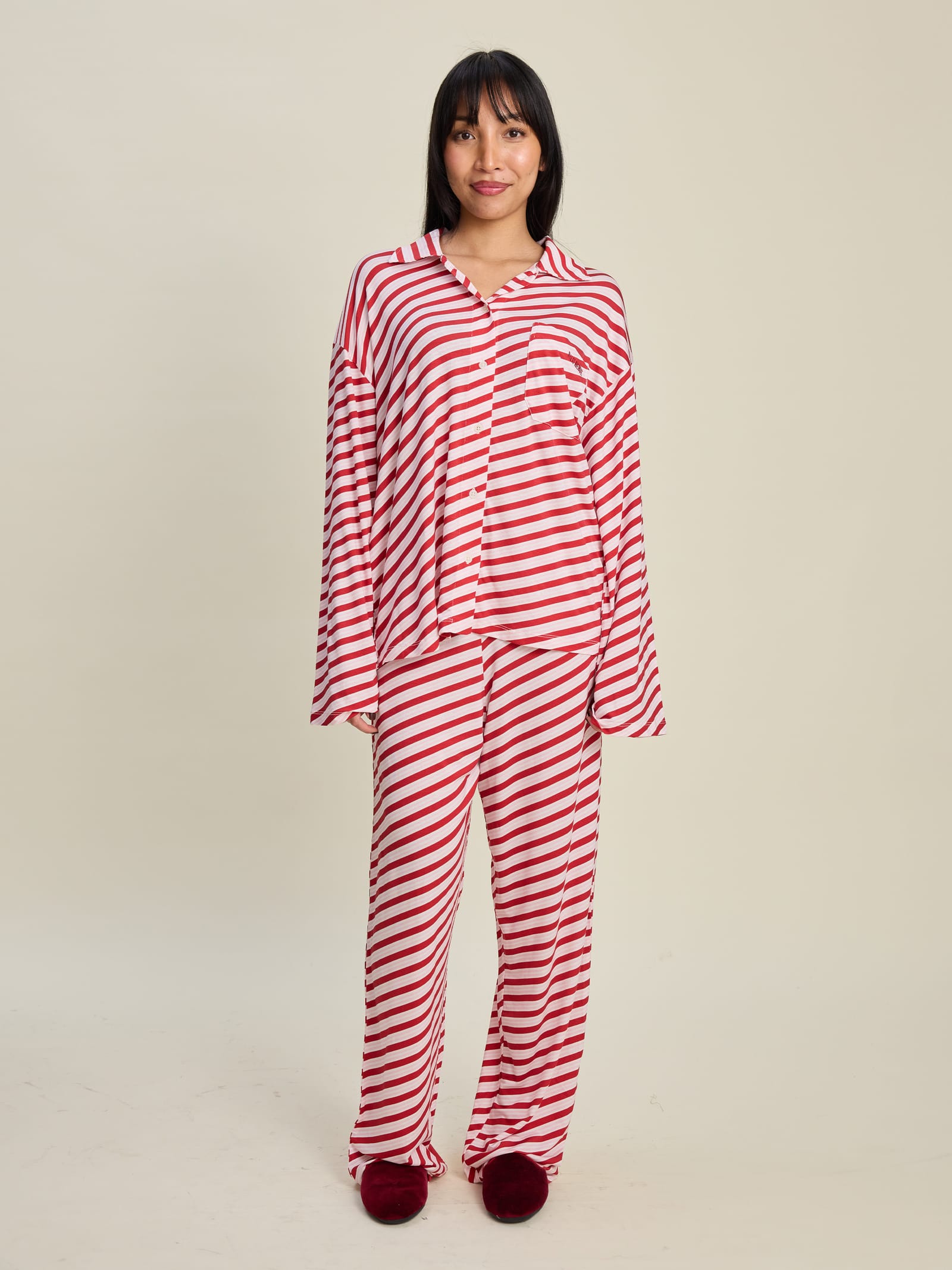 Go Slow Shirt Candy Cane - Candy Cane | Djerf Avenue